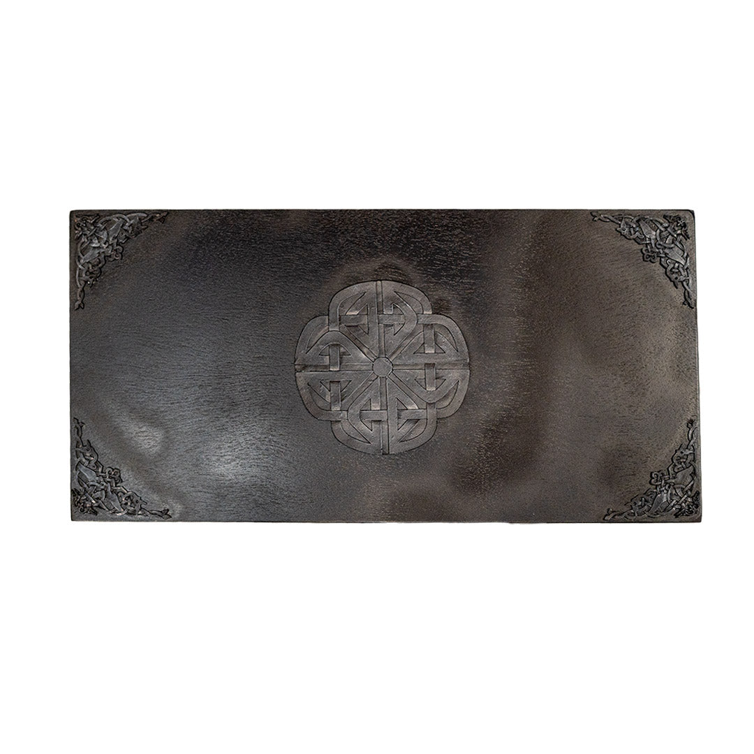 Gothic Wine Cabinet with Clawed Feet and Celtic Knot | Dark Elegance f ...