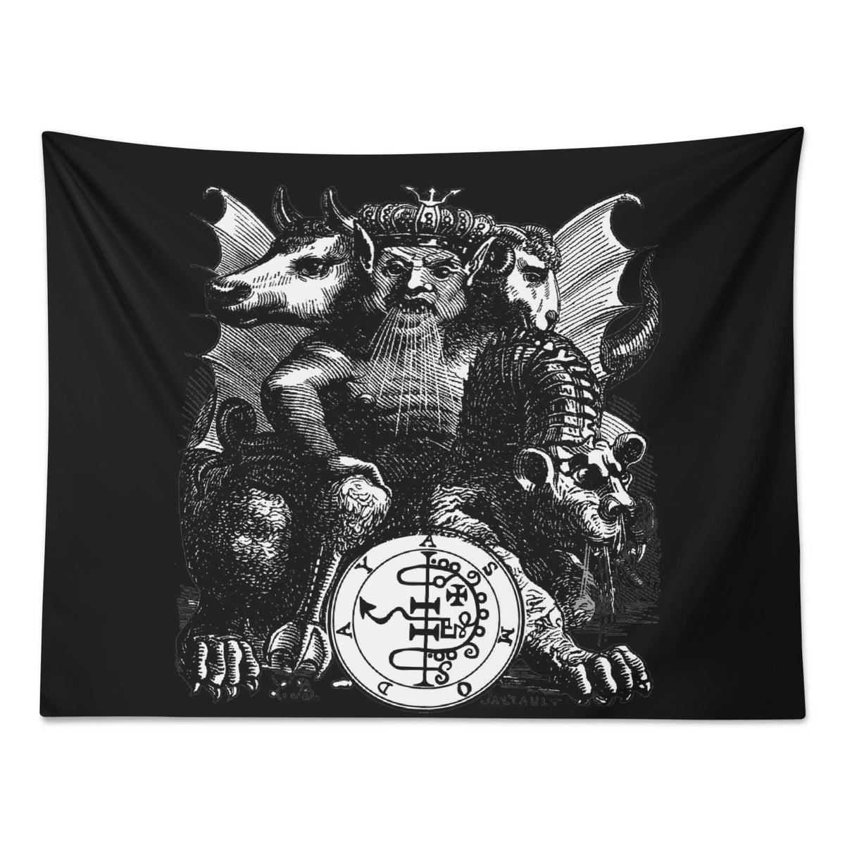 ASMODEUS Goetia Demon King Multiple Size and Horizontal Wall Tapestry ...