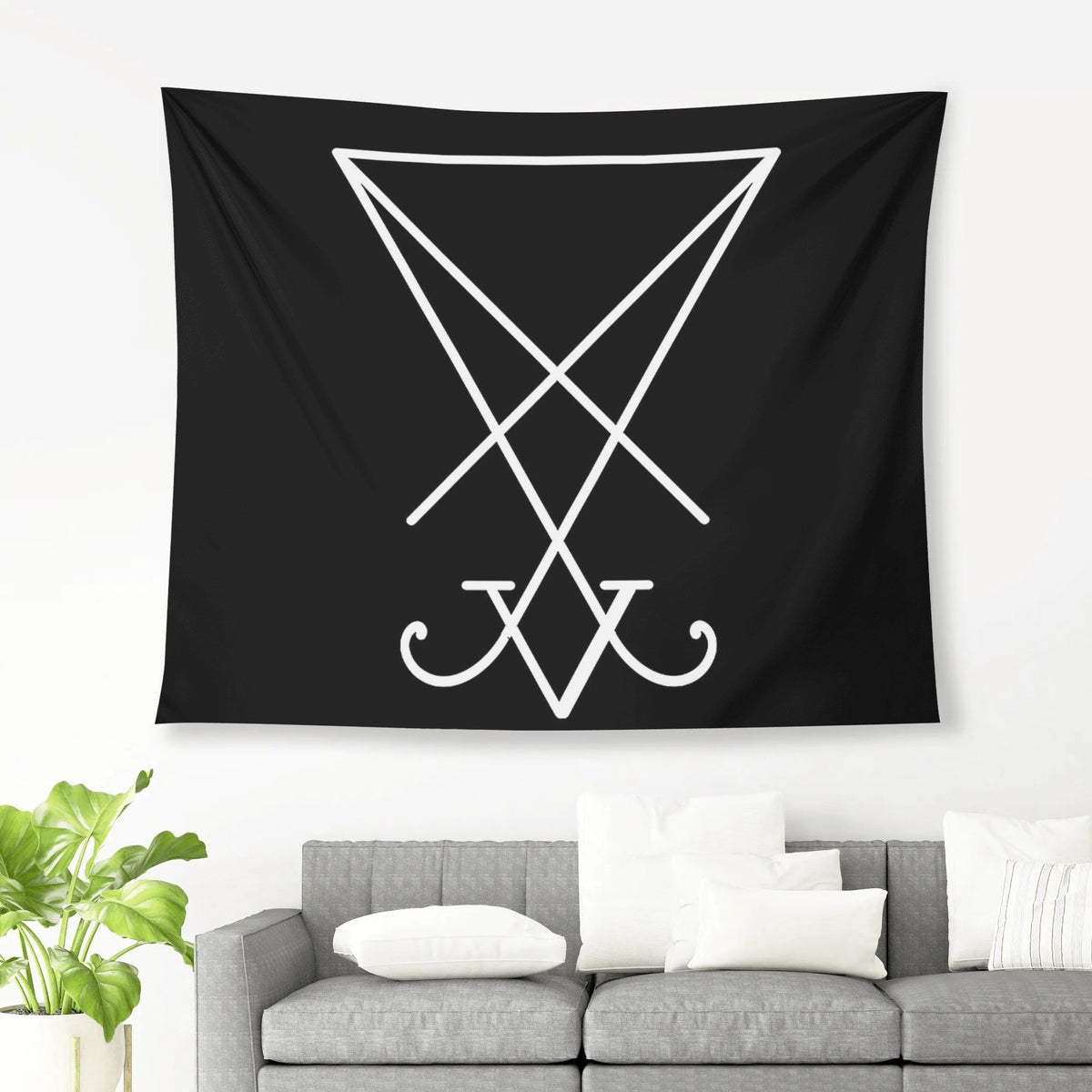 Sigil of Lucifer Multiple Size and Horizontal Wall Tapestry Banners ...