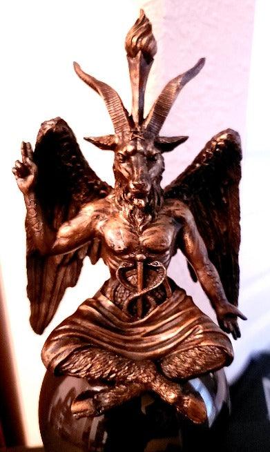 Baphomet Storm Ball 12" Inch Tall Statue – The Luciferian Apotheca