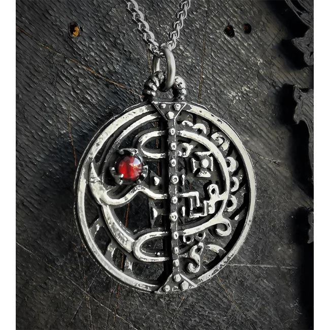 Goetic Sigil of Asmoday/Asmodeus Red MoonStone Necklace | Symbolic Jew ...