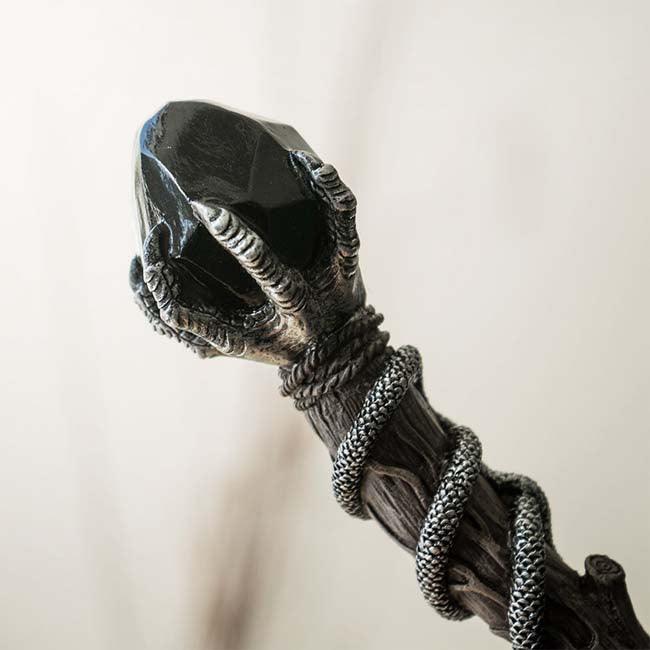 Black Magic Serpent Wand | Enchanted Wand for Spells and Rituals – The ...