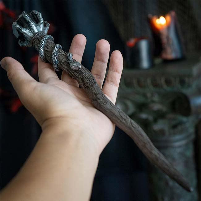 Black Magic Serpent Wand | Enchanted Wand for Spells and Rituals – The ...