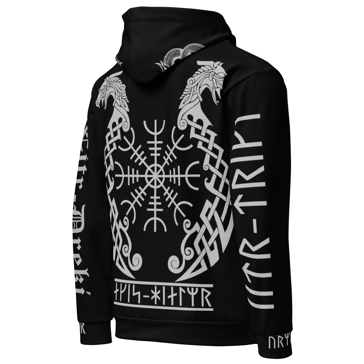 Dragon "Helm of Awe" Thurs-Rune Unisex cotton hoodie – The Luciferian ...