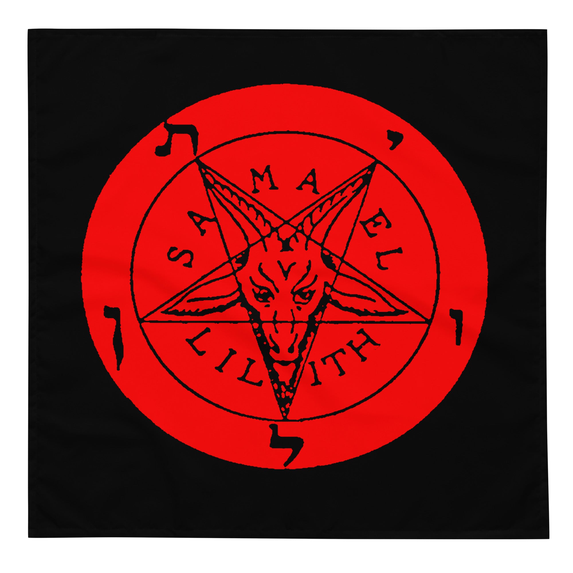 Luciferian Altar Cloth - Infernal Union Red Print – The Luciferian Apotheca