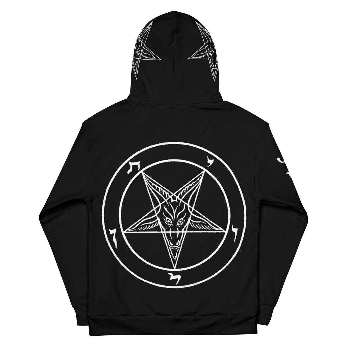 Satanic Sigil of Baphomet Unisex cotton hoodie | Hood/Back/SLEEVE Prin ...