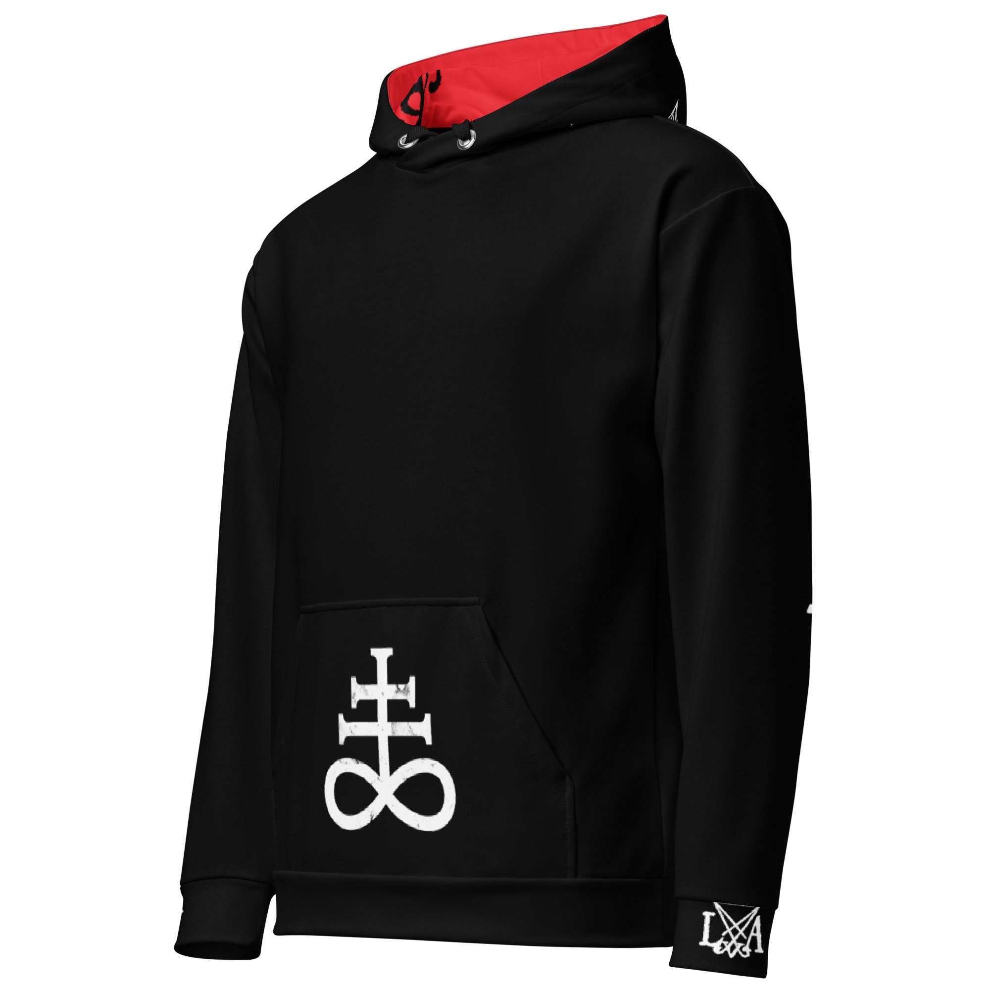 Satanic Sigil of Baphomet Unisex cotton hoodie | Hood/Back/SLEEVE Prin ...