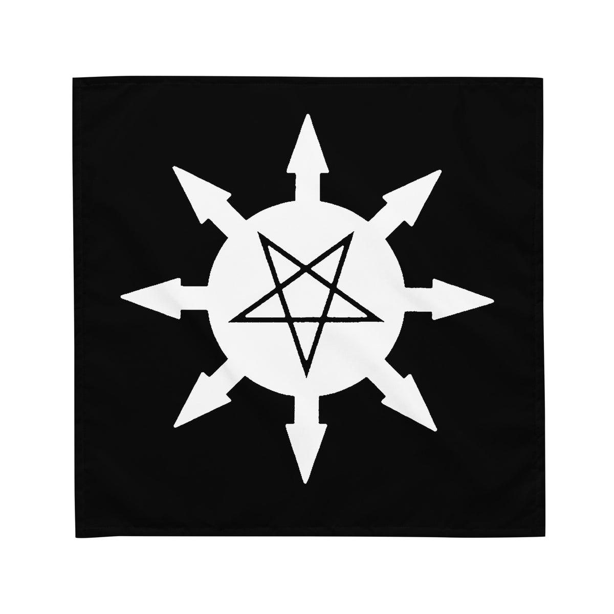 Luciferian Altar Cloth - Algol - Chaos Star Inverted Pentagram White P ...