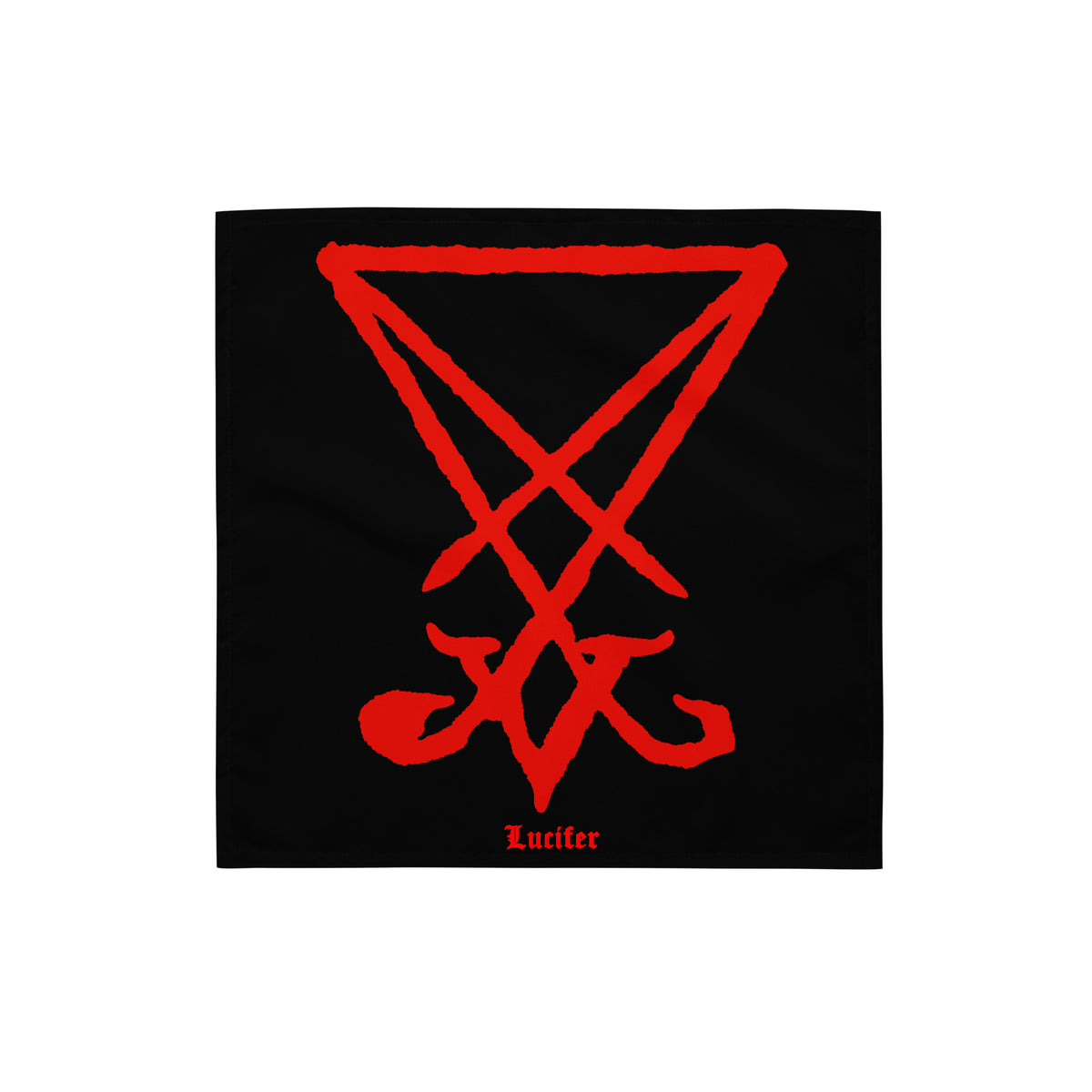 Luciferian Altar Cloth - The Sigil of Lucifer (Red Print) – The ...