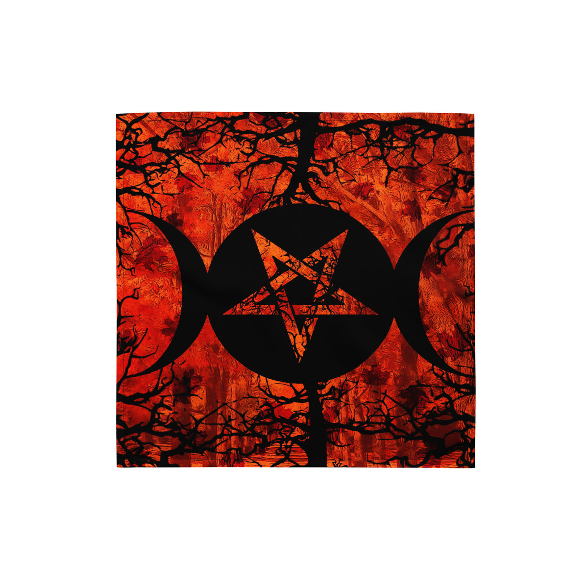 Witchcraft Altar Cloth - Crone Autumn Pentagram – The Luciferian Apotheca