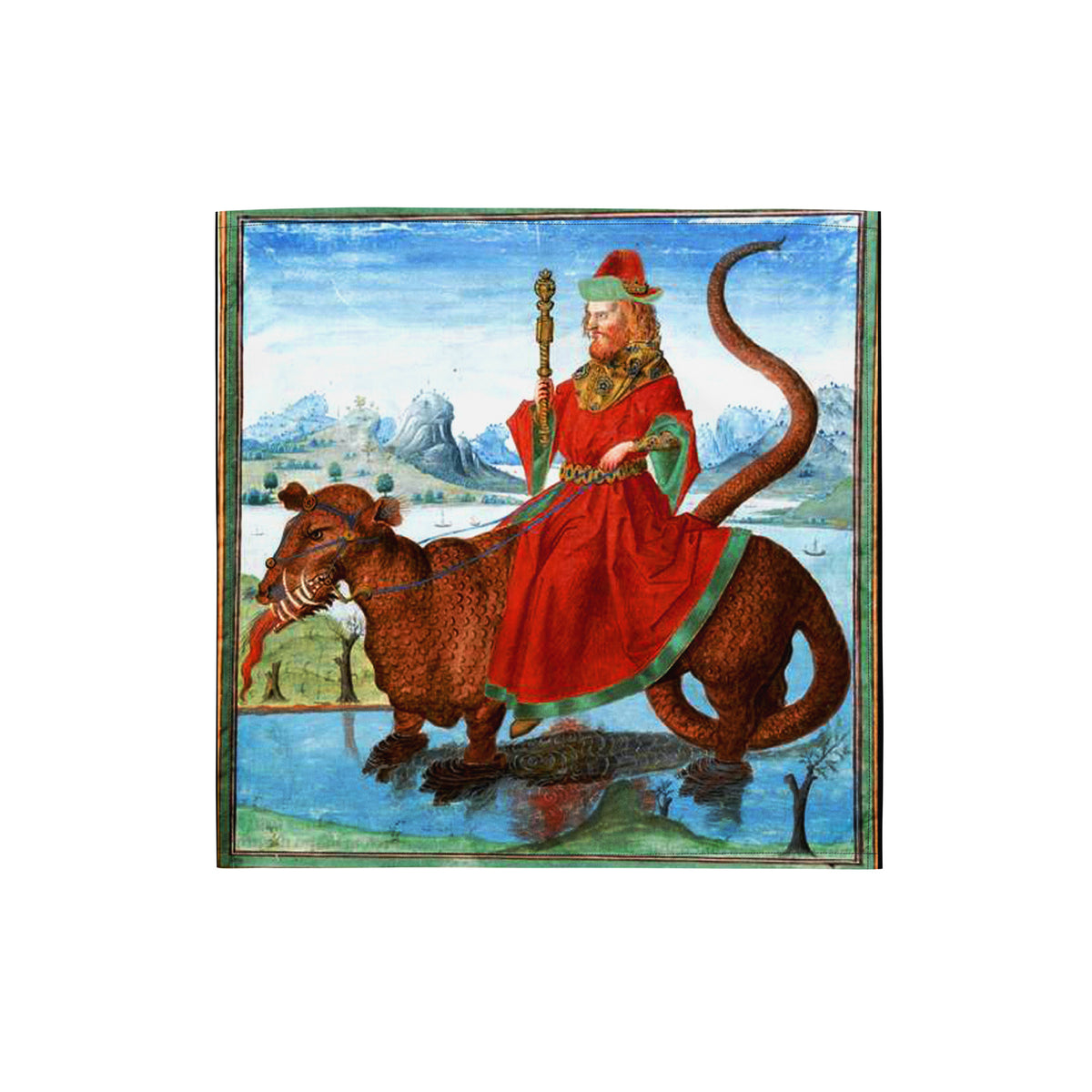 Satanic Altar Cloth - Antichrist upon Leviathan – The Luciferian Apotheca