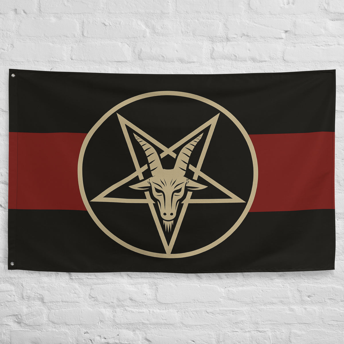 Satanic Baphomet Flag – The Luciferian Apotheca