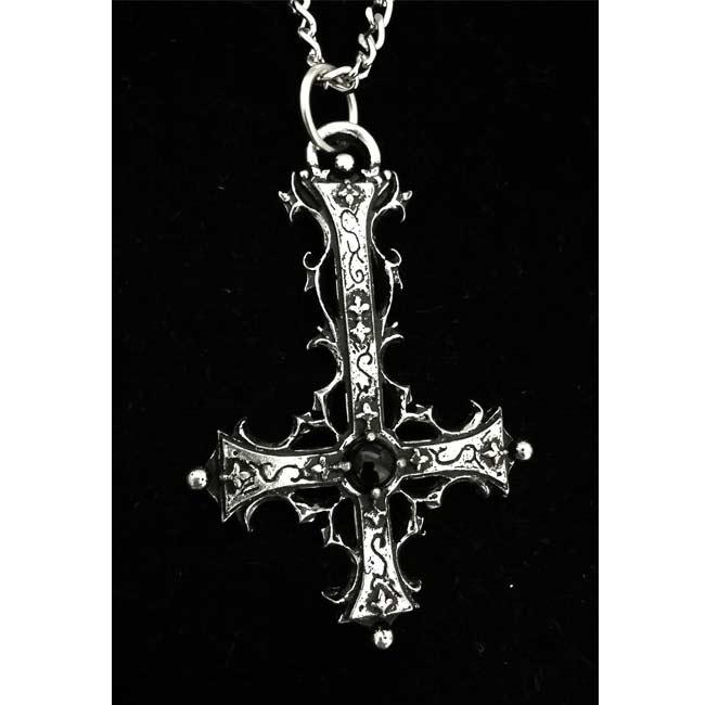 Gothic Medieval Inverted Cross Necklace – The Luciferian Apotheca