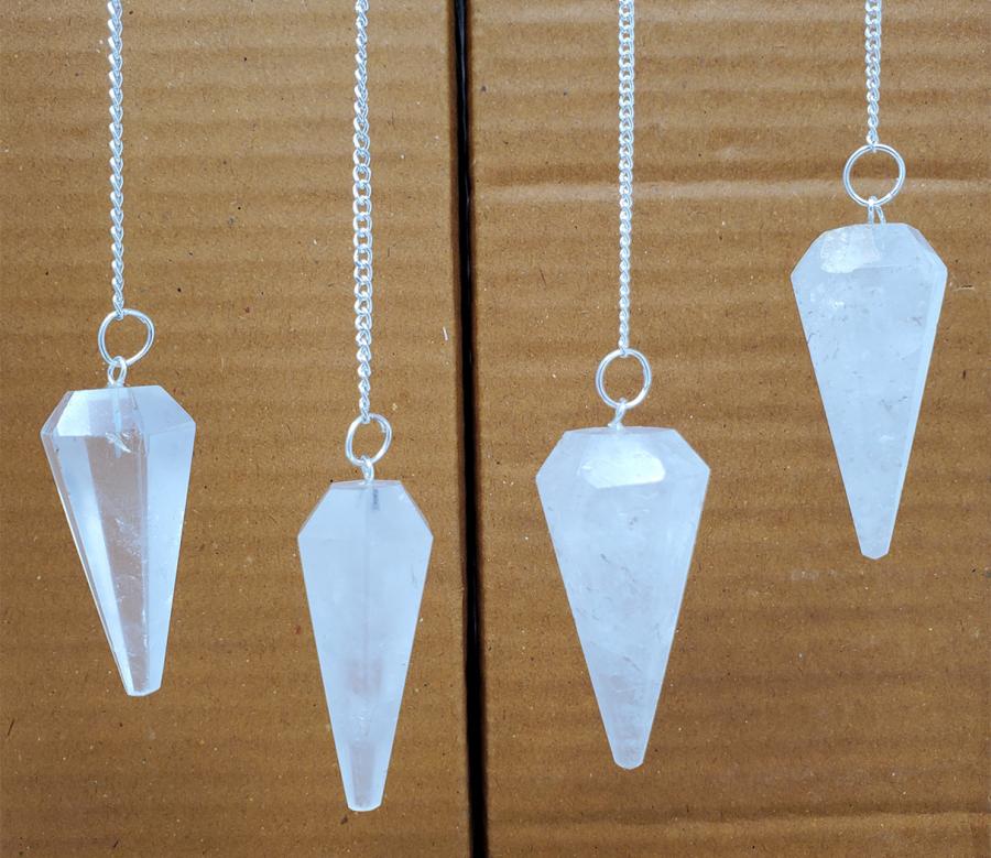 Quartz Crystal Pendulum with Chain – The Luciferian Apotheca