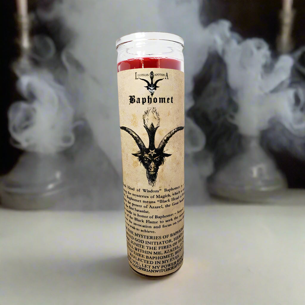 Baphomet/Sabbatic Goat: Inspire Wisdom/Knowledge Glass Spell Candle ...