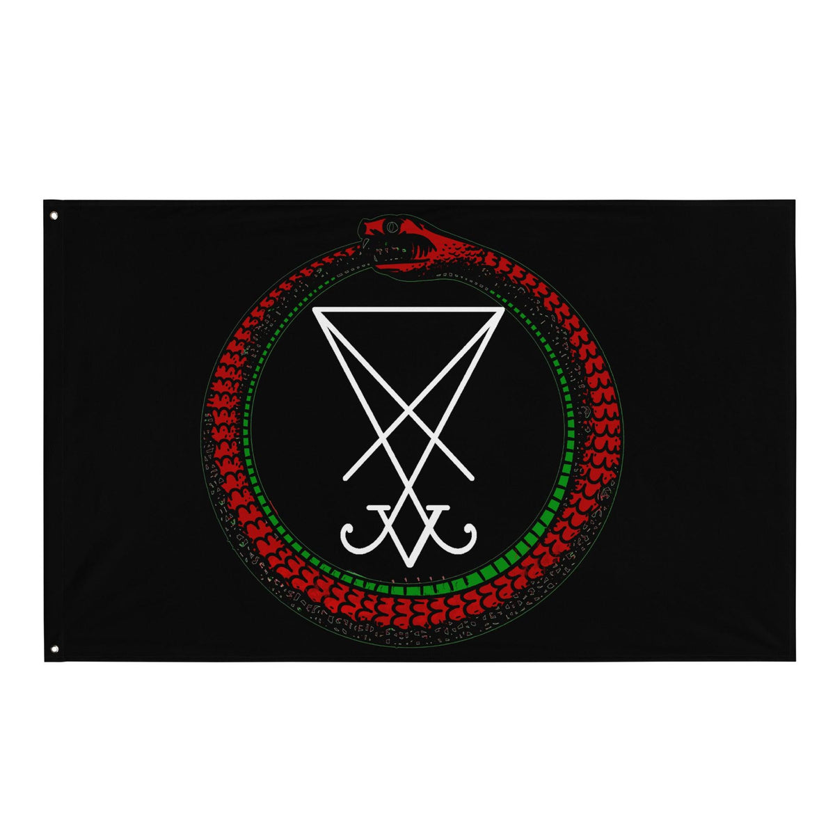 Luciferian Ouroboros Flag – The Luciferian Apotheca