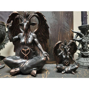 8" Medium Baphomet with Third Eye Statue – The Luciferian Apotheca