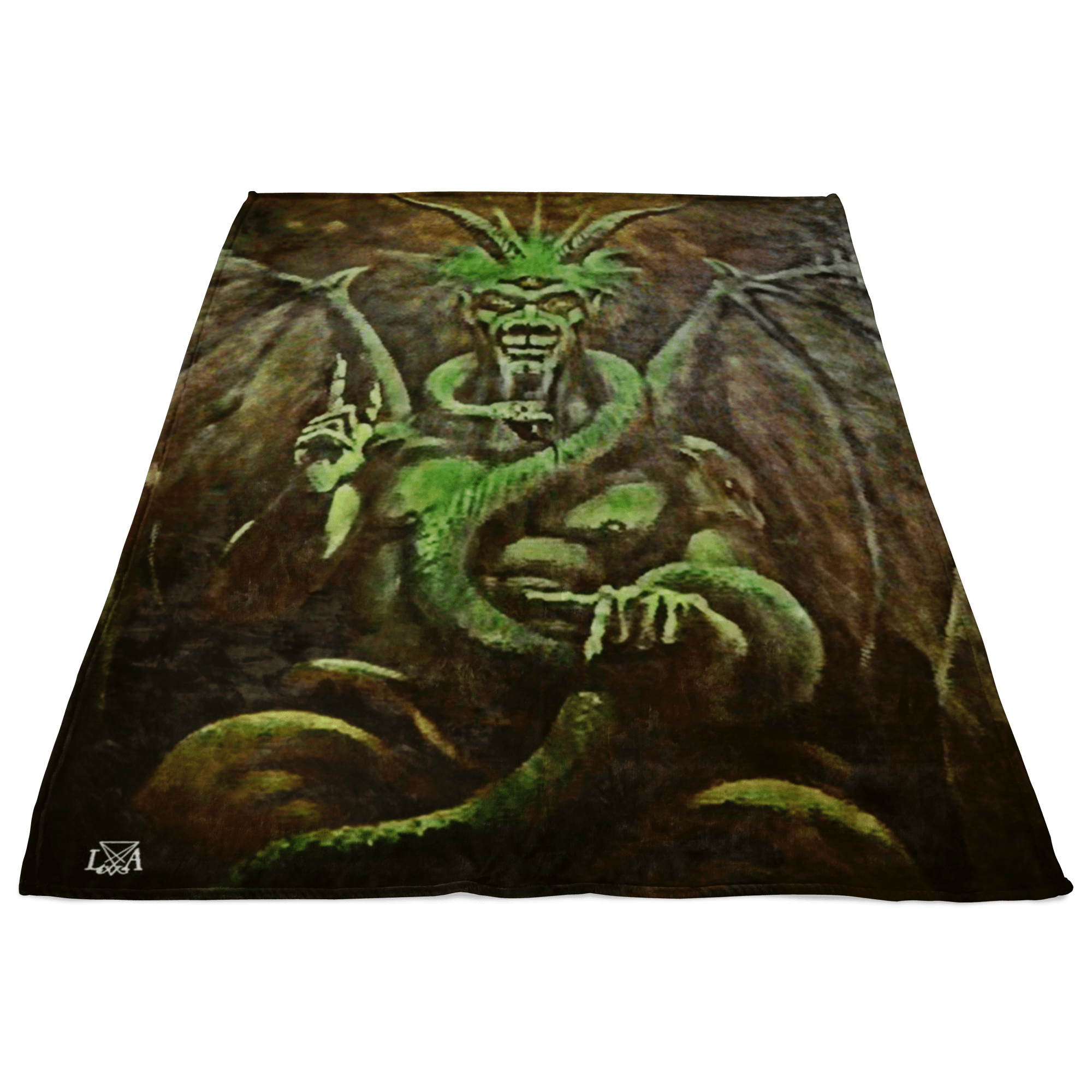 Lucifer Satan as Lord of Wisdom Fleece Blanket – The Luciferian Apotheca
