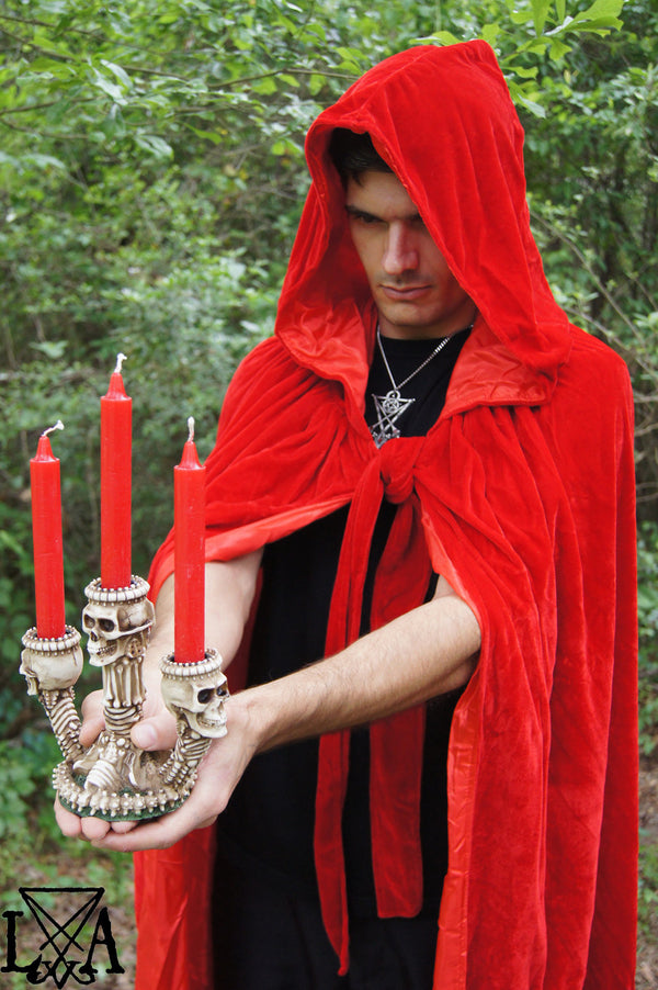 Babalon High Quality Velvet and Satin Cloak. Red Velvet lined with Red ...