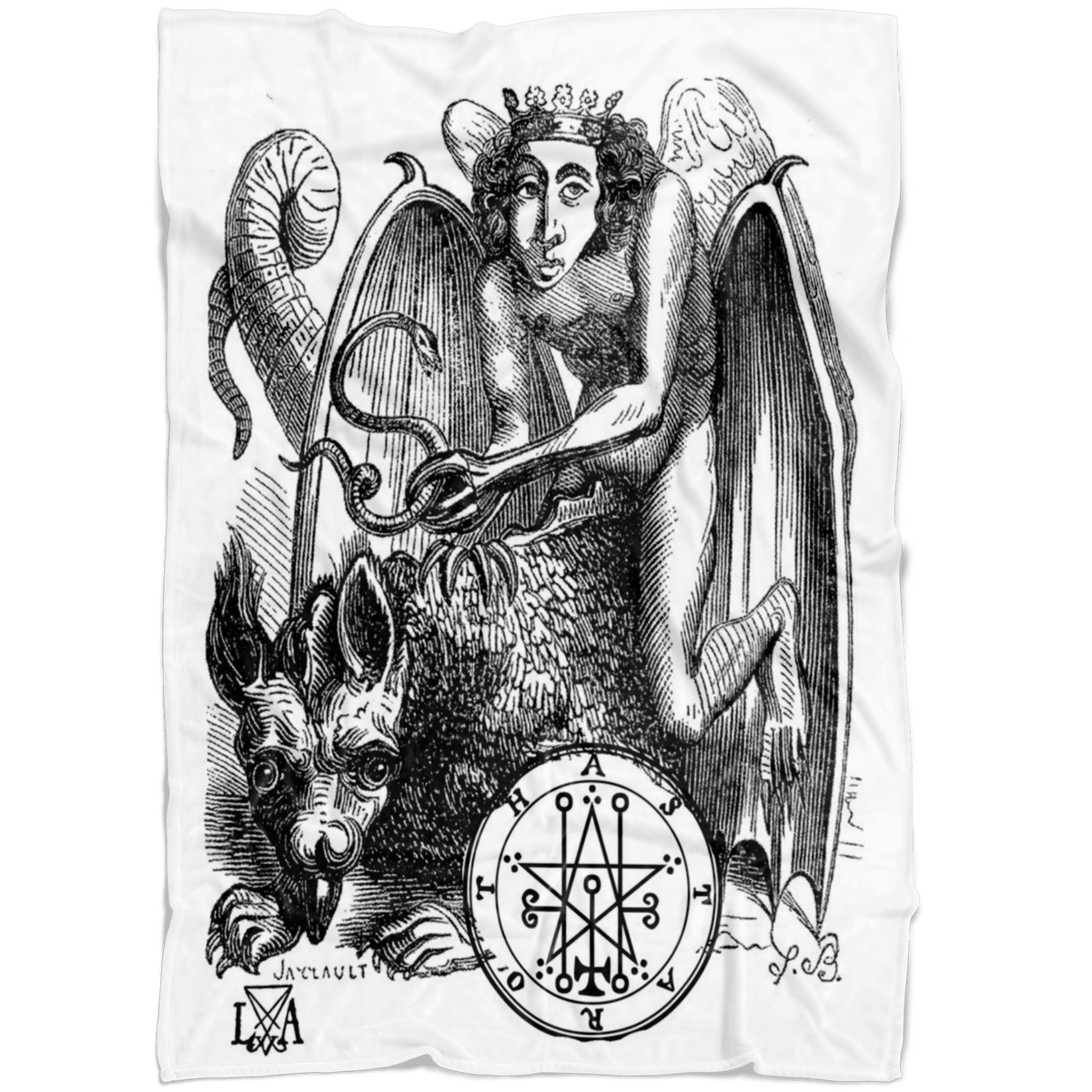 Astaroth Goetia Demon Fleece Blanket – The Luciferian Apotheca