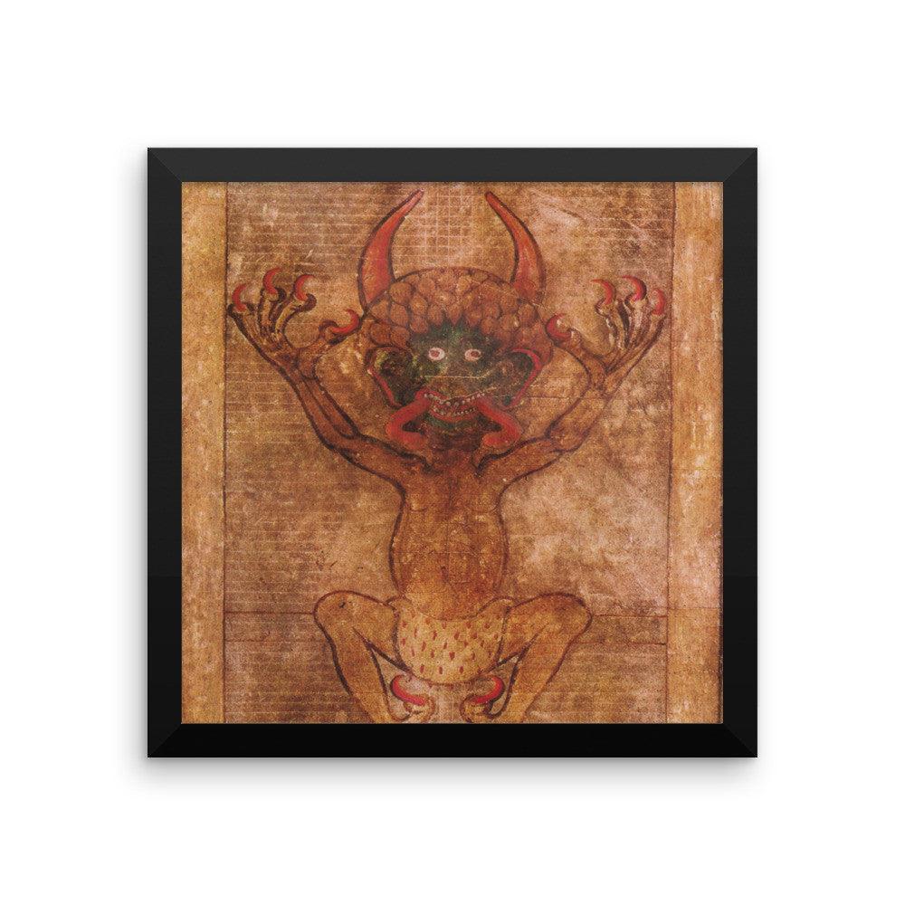 Medieval Devil Framed photo paper poster – The Luciferian Apotheca