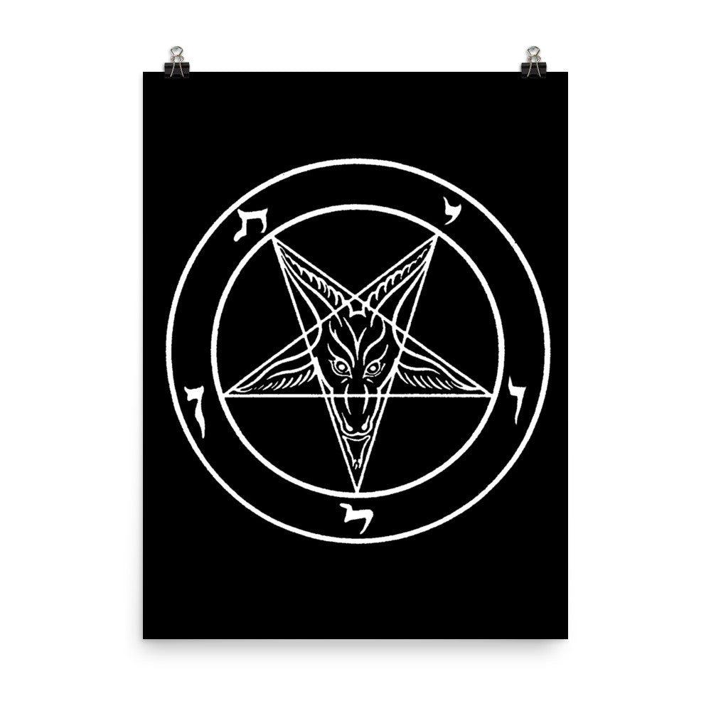 Satanic Sigil of Baphomet Large Poster – The Luciferian Apotheca