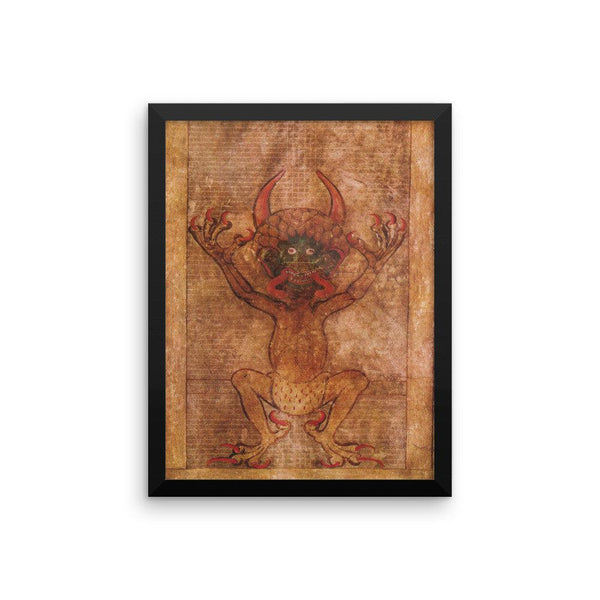 Medieval Devil Framed photo paper poster – The Luciferian Apotheca