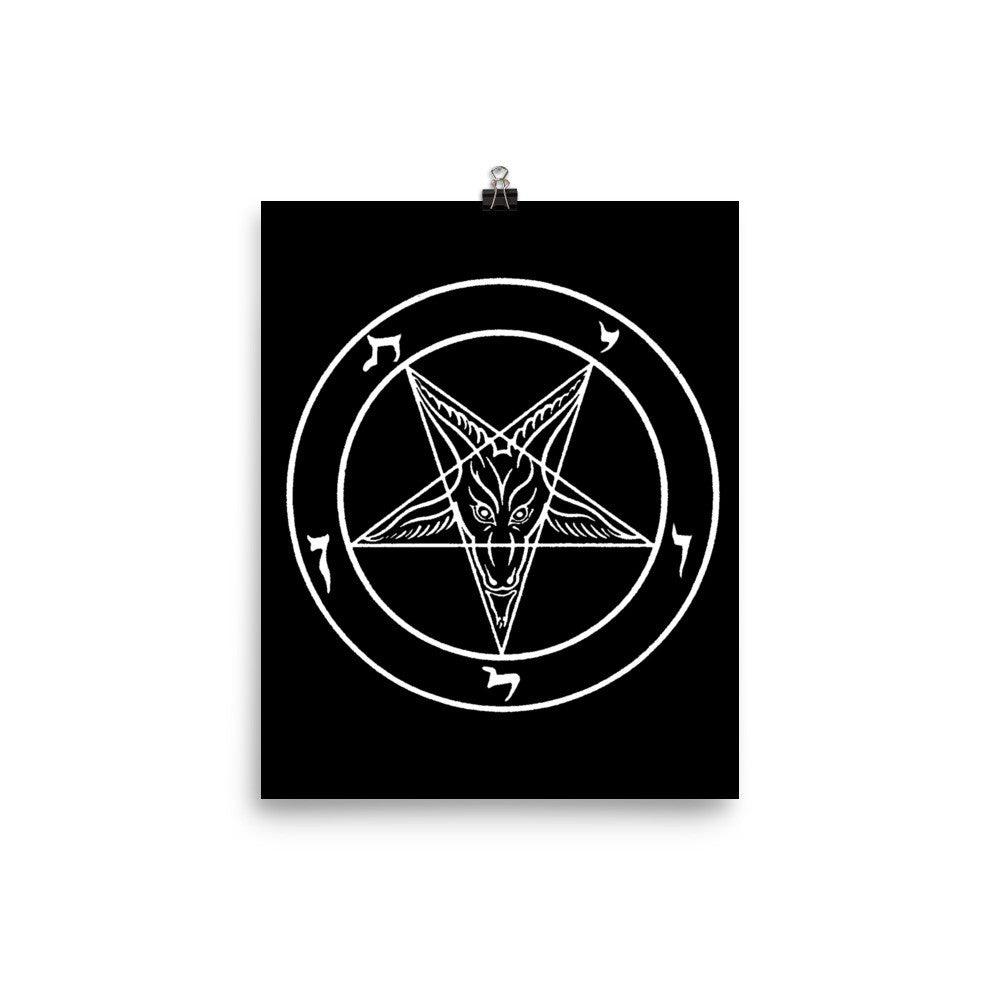 Satanic Sigil of Baphomet Large Poster – The Luciferian Apotheca
