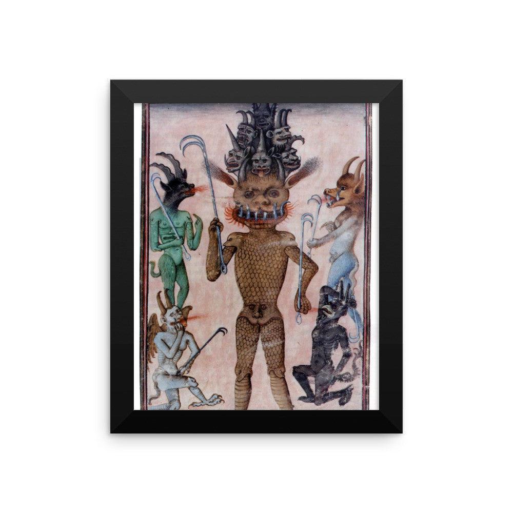 Medieval Devil Beelzebub Framed poster – The Luciferian Apotheca
