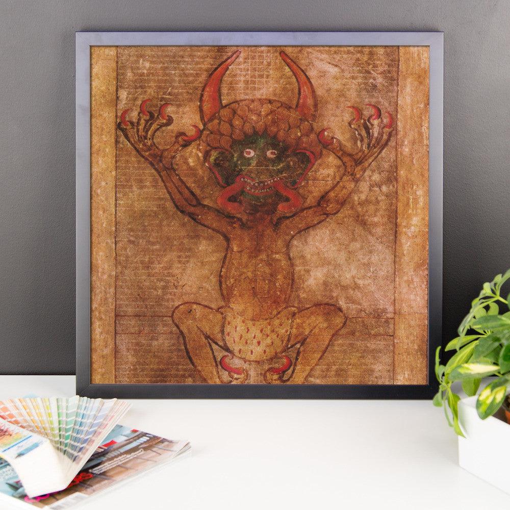 Medieval Devil Framed photo paper poster – The Luciferian Apotheca