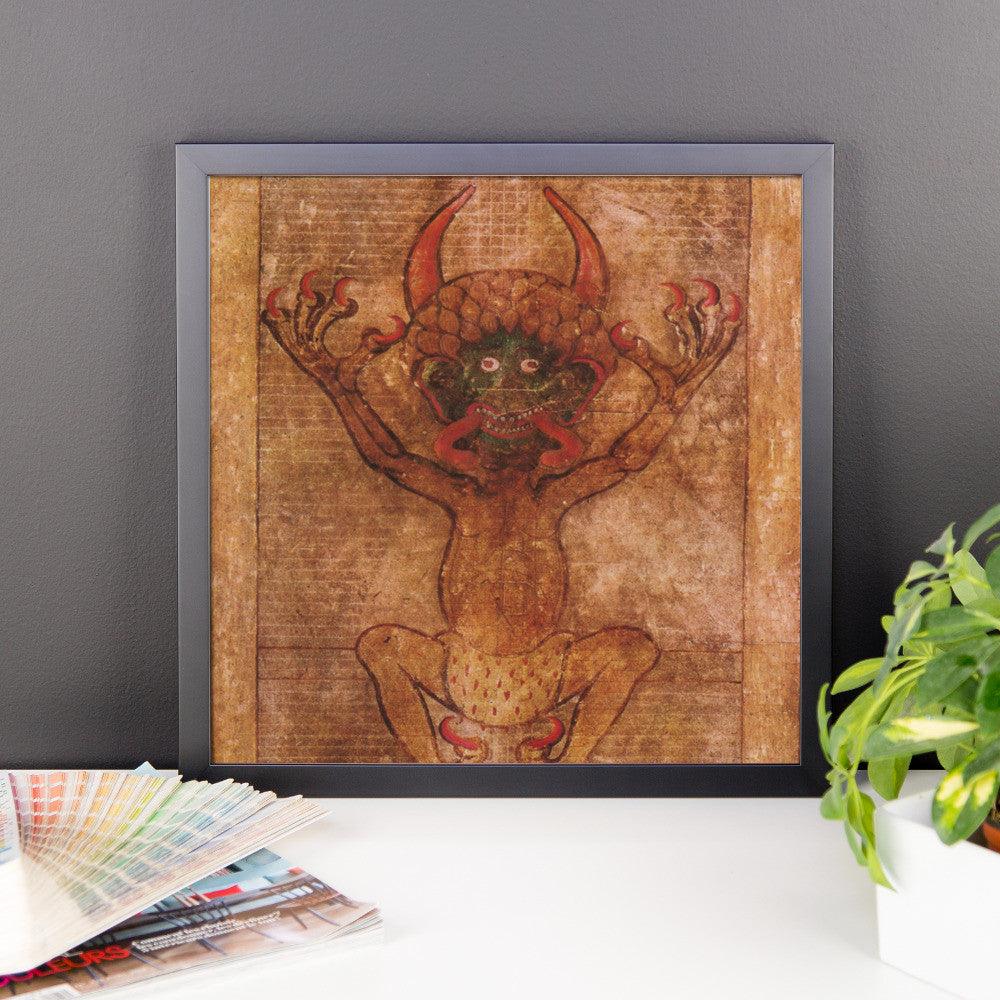 Medieval Devil Framed photo paper poster – The Luciferian Apotheca