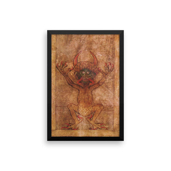 Medieval Devil Framed photo paper poster – The Luciferian Apotheca