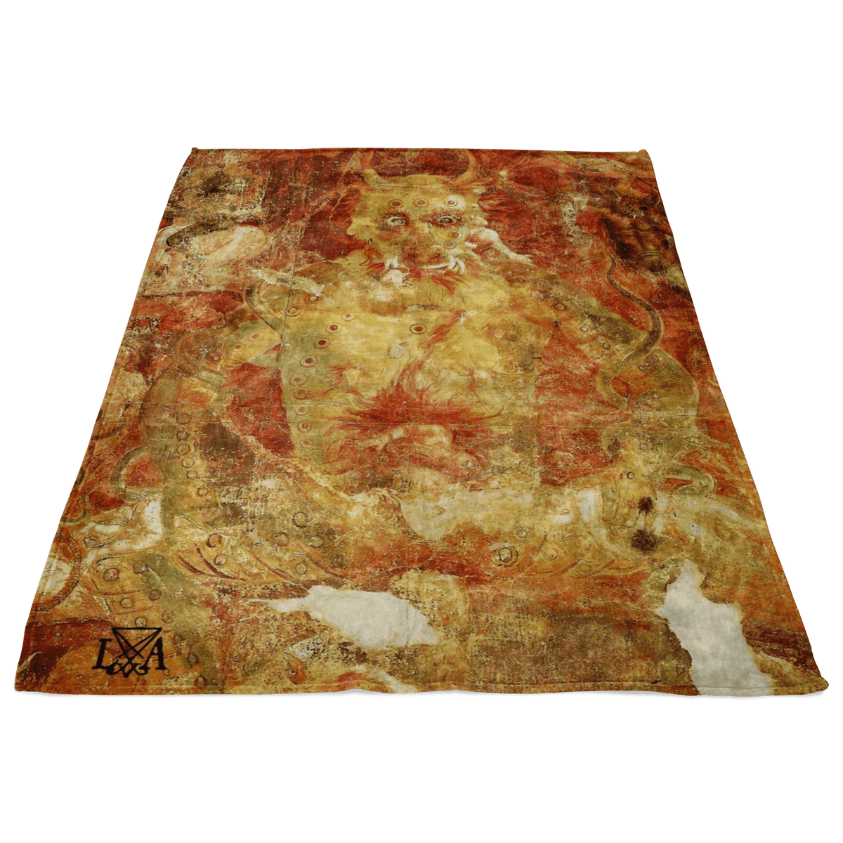 Satan in the Fiery Inferno of Hell Fleece Blanket – The Luciferian Apotheca
