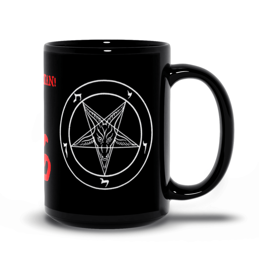 666 (Hail Satan) Sigil of Baphomet Black Mugs – The Luciferian Apotheca
