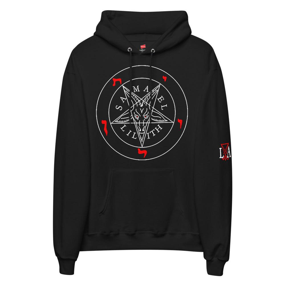 Samael & Lilith Infernal Sigil of Baphomet pull-over Unisex fleece hoo ...