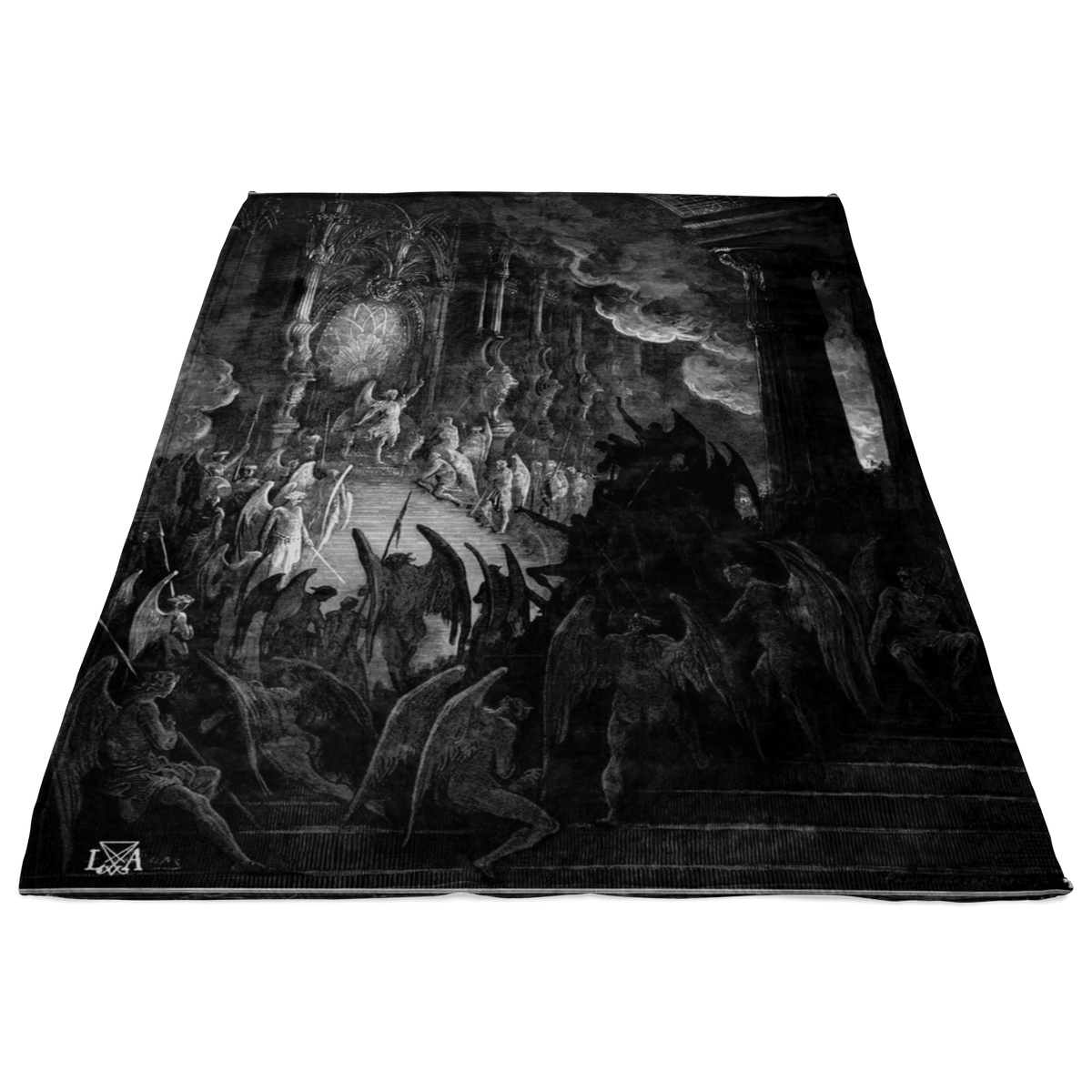 Satan and Fallen Angels in Pandemonium Fleece Blanket – The Luciferian ...